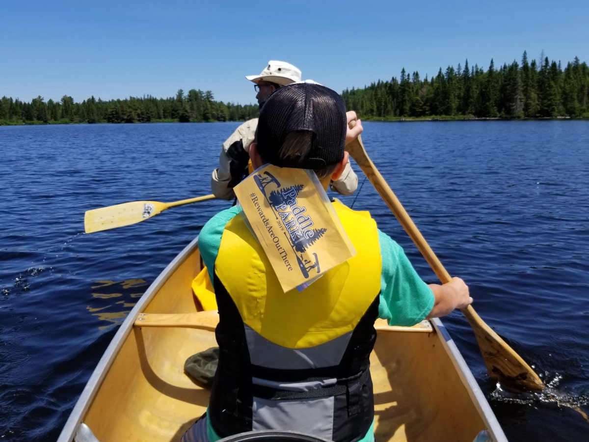 View from the stern (and an excuse to stop paddling for a moment or two ...
